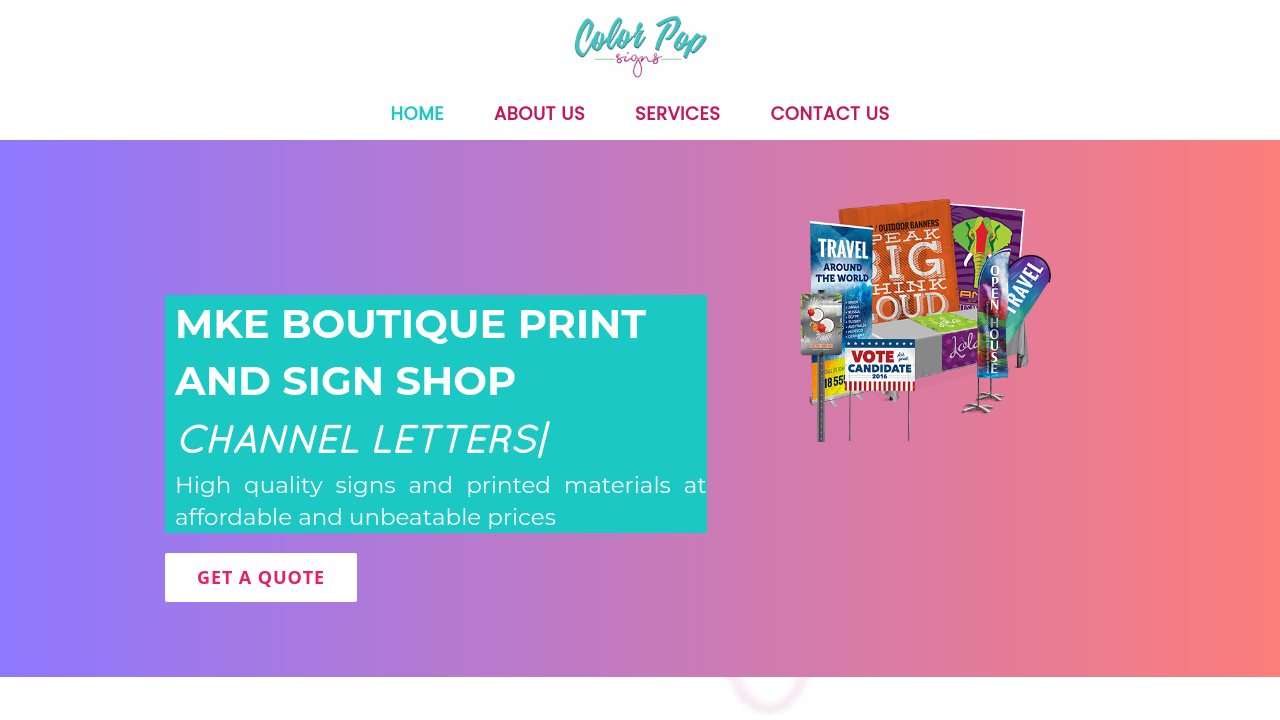 Color Pop Signs Print and Sign Shop | Home